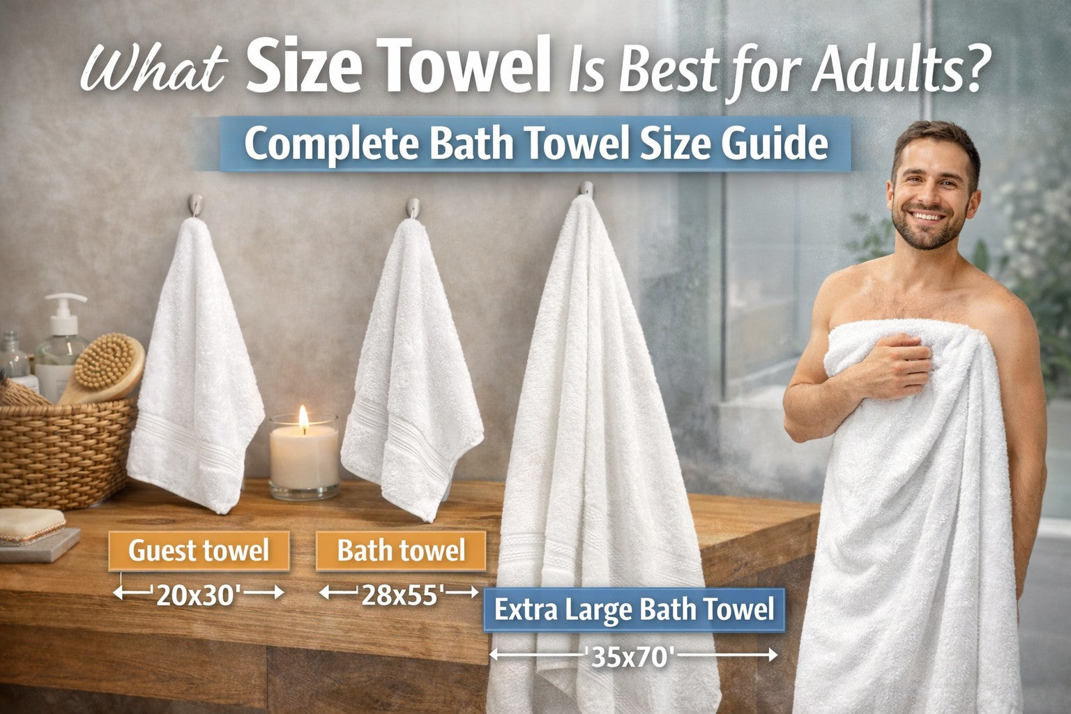 What Size Towel Is Best for Adults? Complete Bath Towel Size Guide ...